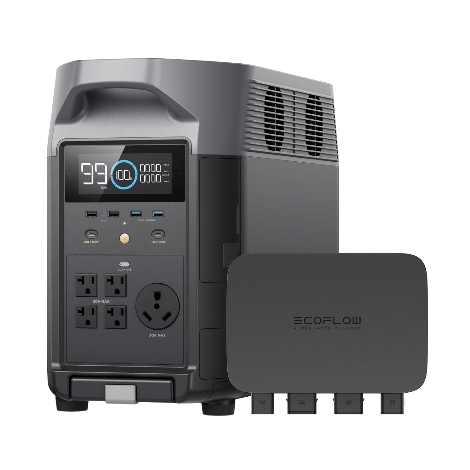 ECOFLOW 800W Alternator Charger with DELTA Pro Power Station, 3-in-1 F ...